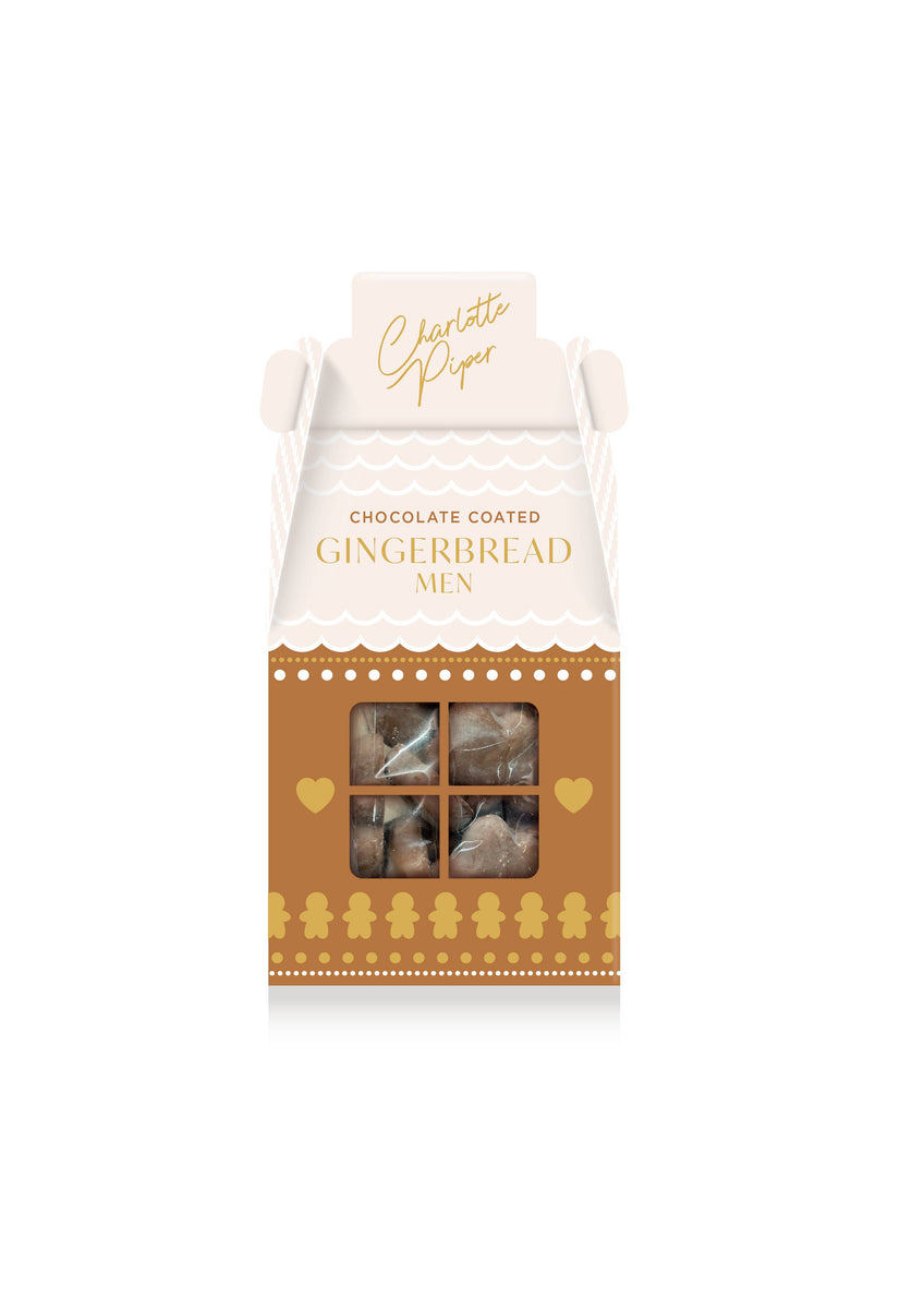 Charlotte Piper Chocolate Coated Gingerbread Men in House (100g) – The ...