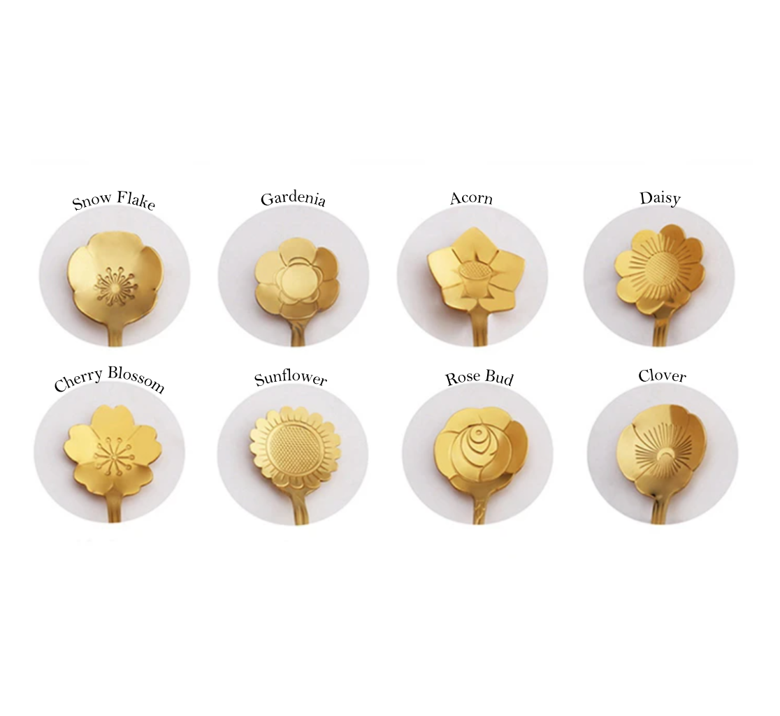 Golden Floral Teaspoon – The Berry Tea Shop