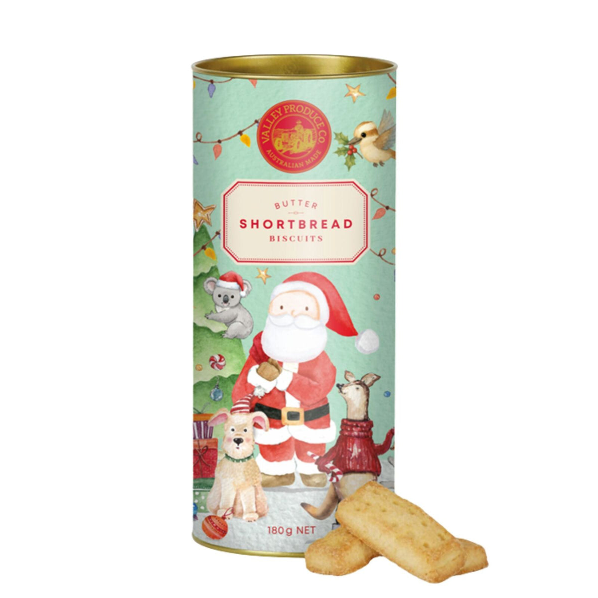 Valley Produce Company 'Santa & Pets' Shortbread Tube – The Berry Tea Shop