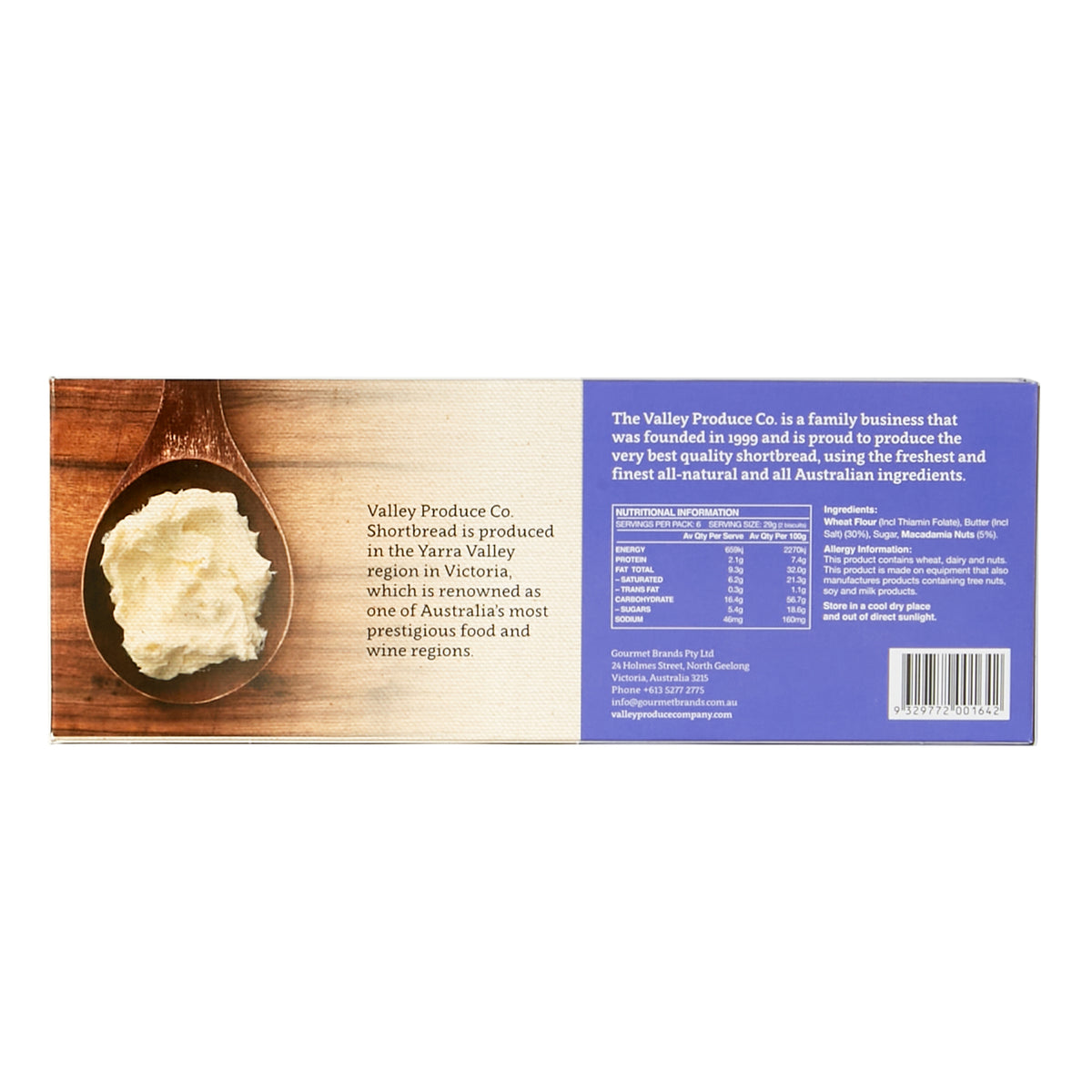 Valley Produce Company Macadamia Shortbread – The Berry Tea Shop