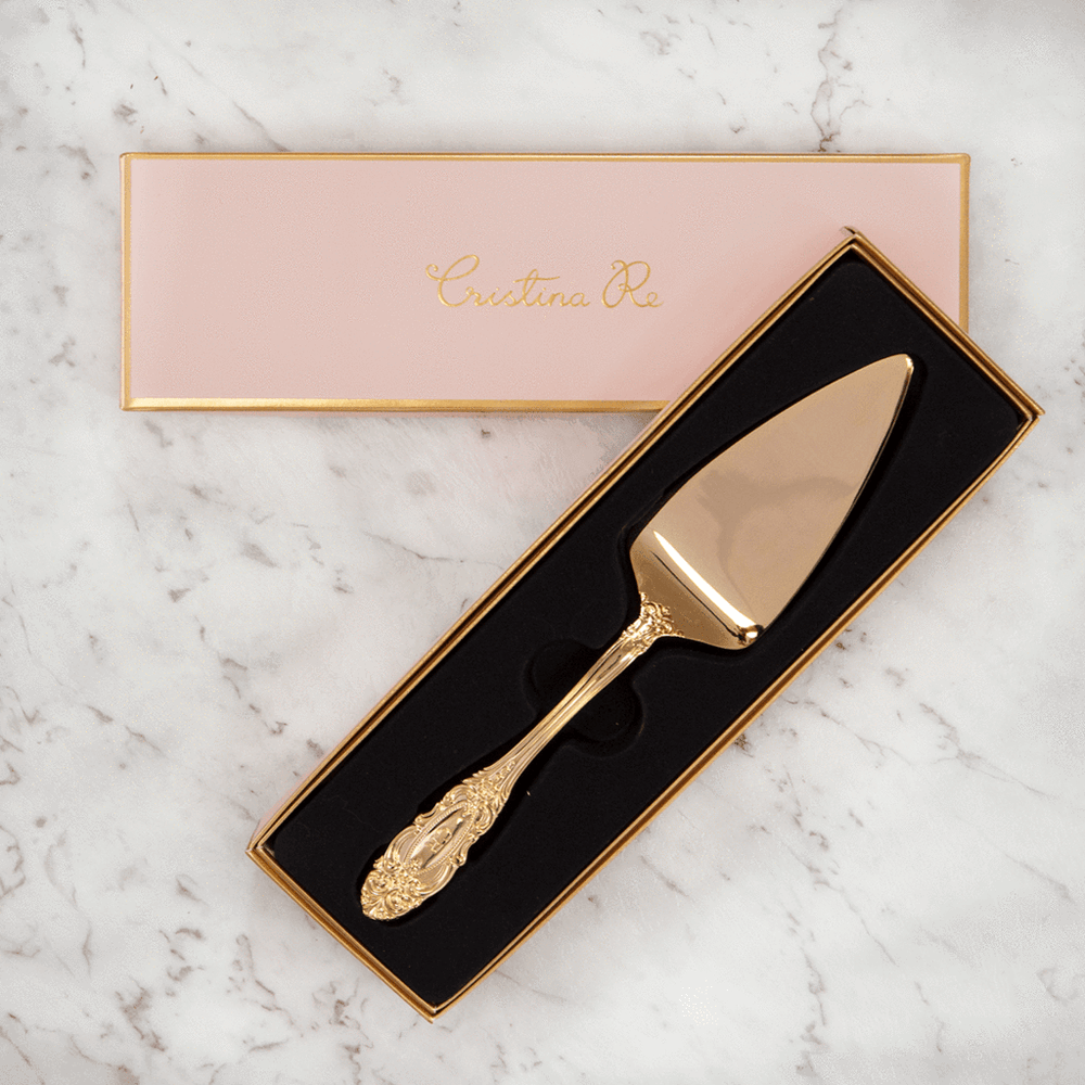 Gold cake server set wedding 60 photos - Vianawedding.com